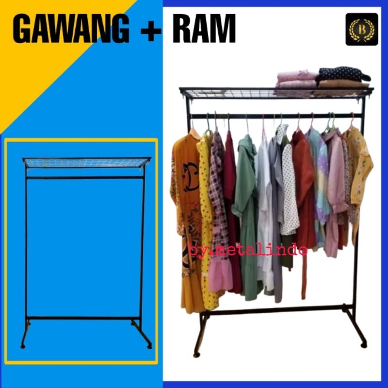 Jual GAWANG DAN RAM GAWANG DISPLAY HANGGER PAKAIAN | Shopee Indonesia