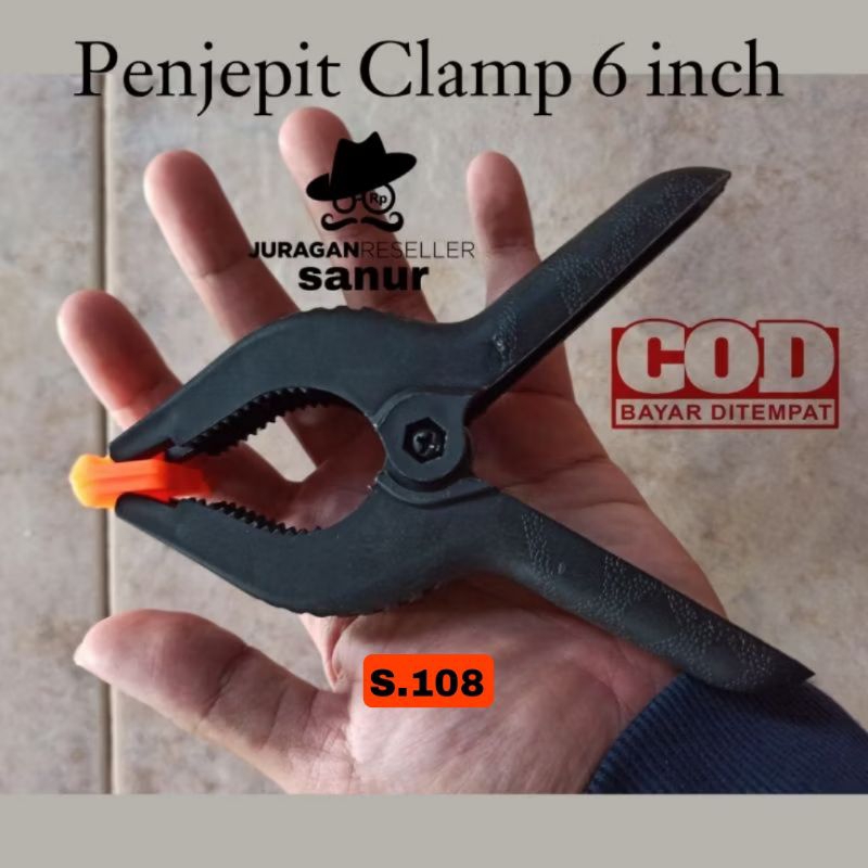 Jual Klip Spring Clamp 6 inch Nylon Penjepit Kayu Besi Klem CATOK ...