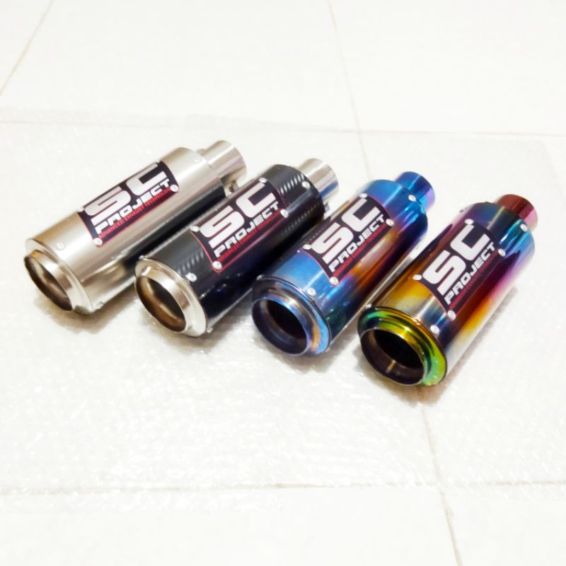 Jual 51mm universal canister motorcycle exhaust muffler pipe tailpipe ...