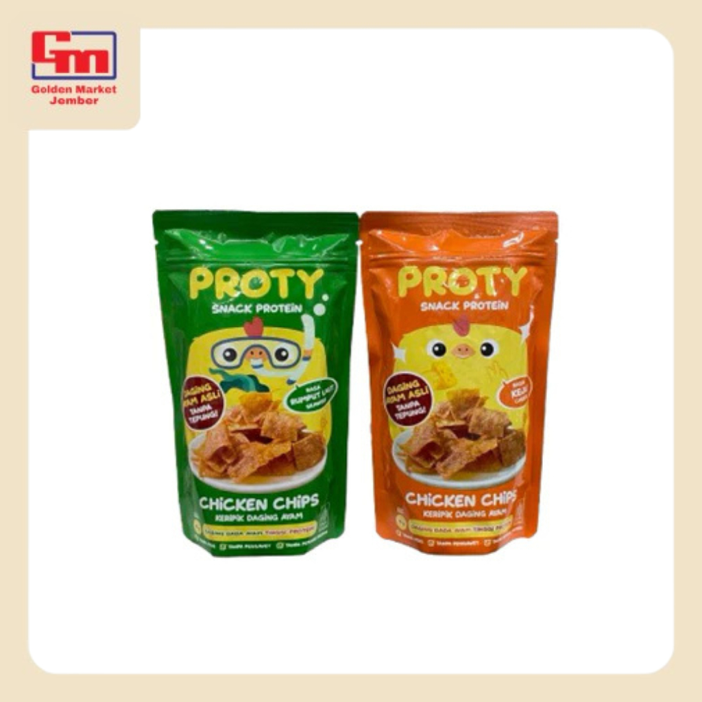 Jual GMJ PROTY Camilan Anak Berprotein Chicken Chips Ori, Keju, Rumput ...
