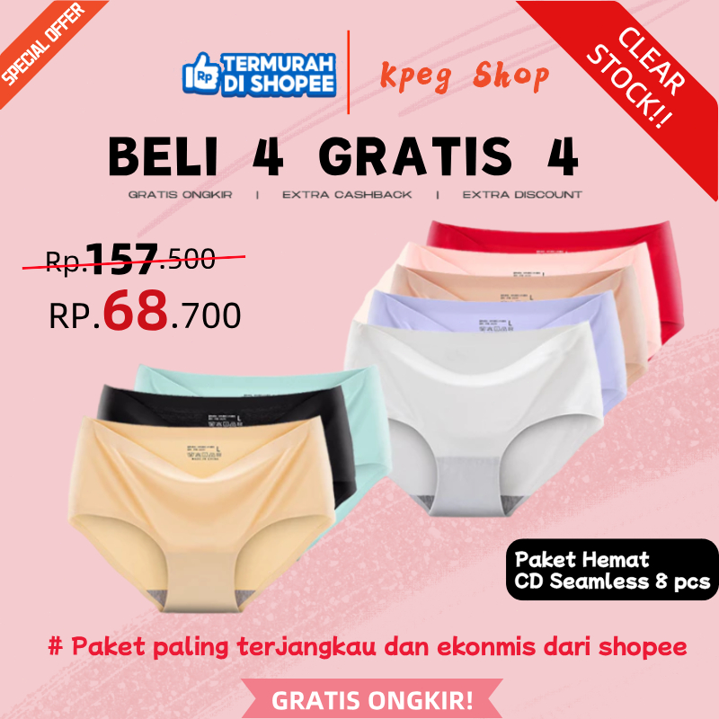 Jual [Paket Hemat] Isi 8pcs Celana Dalam Wanita Premium Quality CD ...