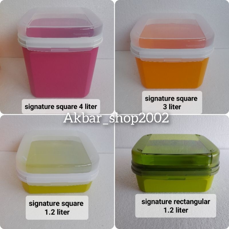 Jual Tupperware signature square 1pcs | Shopee Indonesia