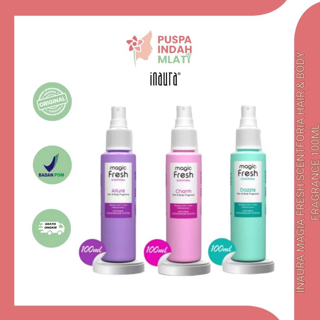 Jual INAURA MAGIA FRESH SCENTFORIA HAIR & BODY FRAGRANCE 100ML | Shopee ...