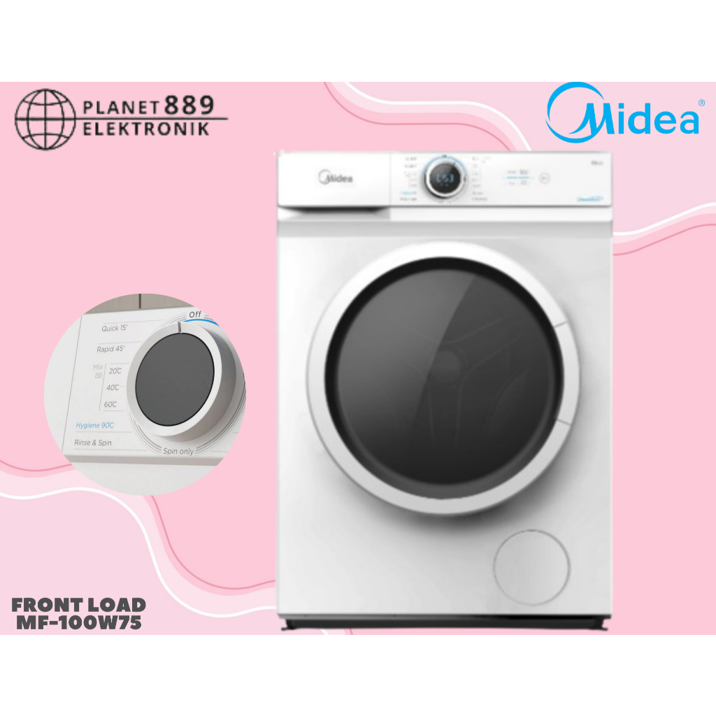 Jual MIDEA Mesin Cuci Front Loading MF100W75 Washing Machine 7.5Kg ...