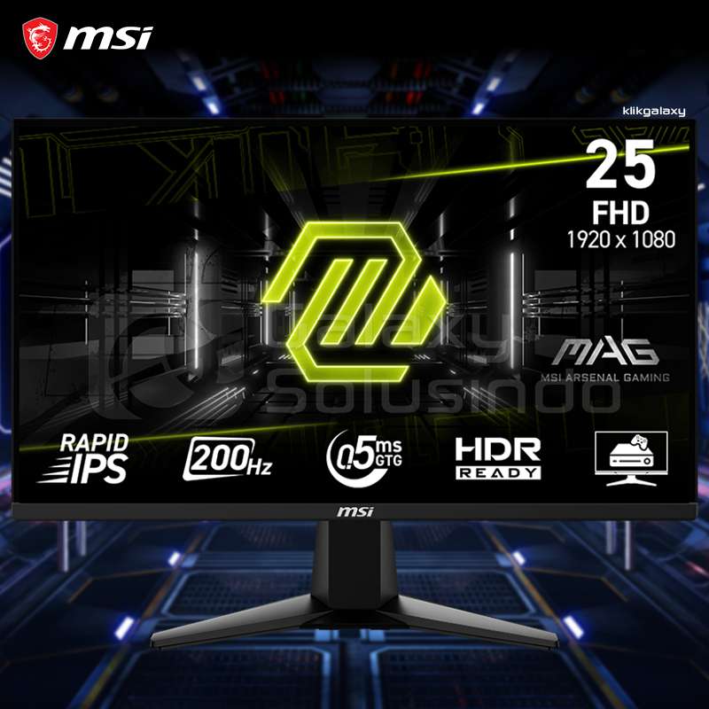 Jual MSI MAG 255F E20 25 Inch FHD IPS 200Hz 0.5ms FreeSync Gaming ...