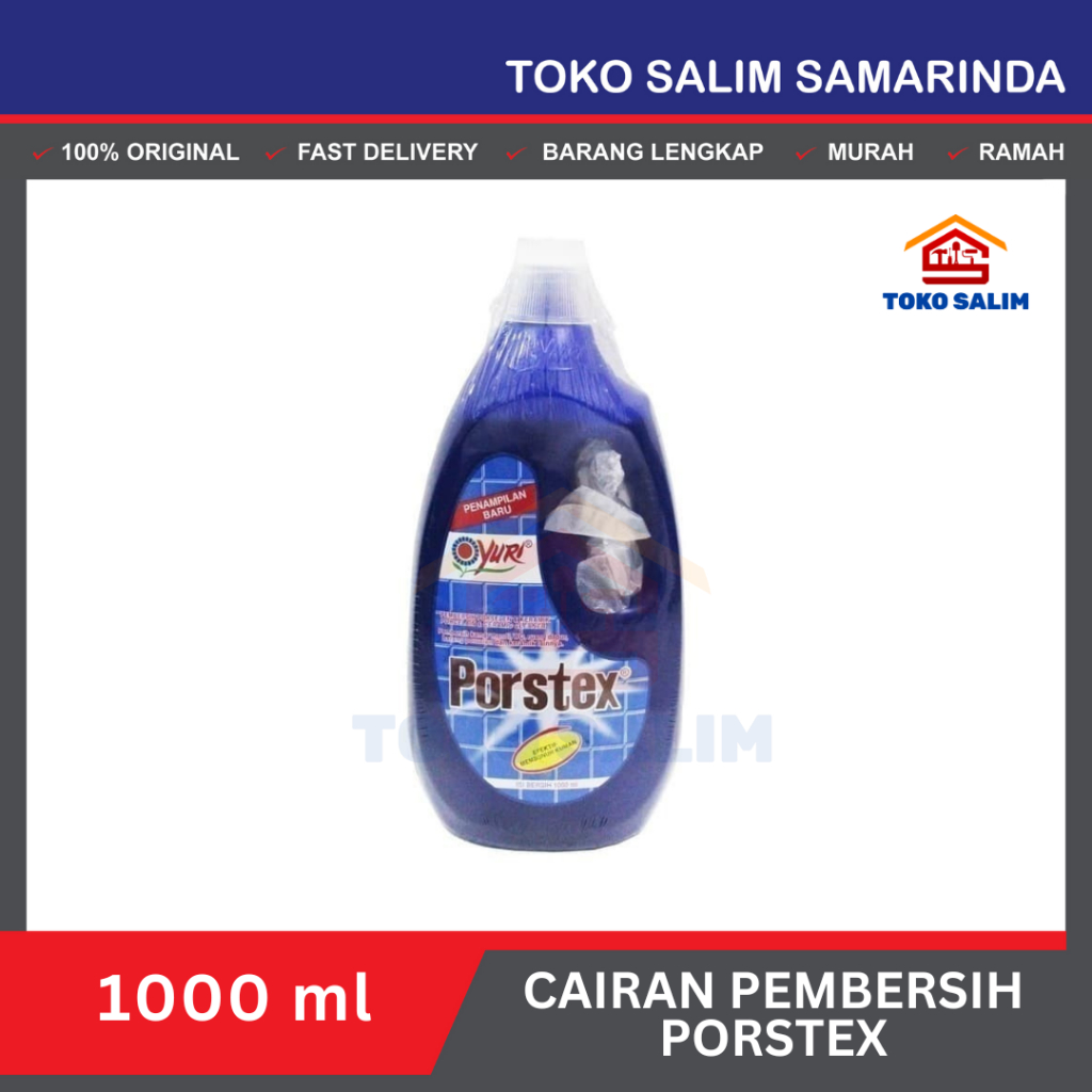 Jual Cairan Pembersih Lantai Kamar Mandi PORSTEX Biru 1000 ml / 1L ...