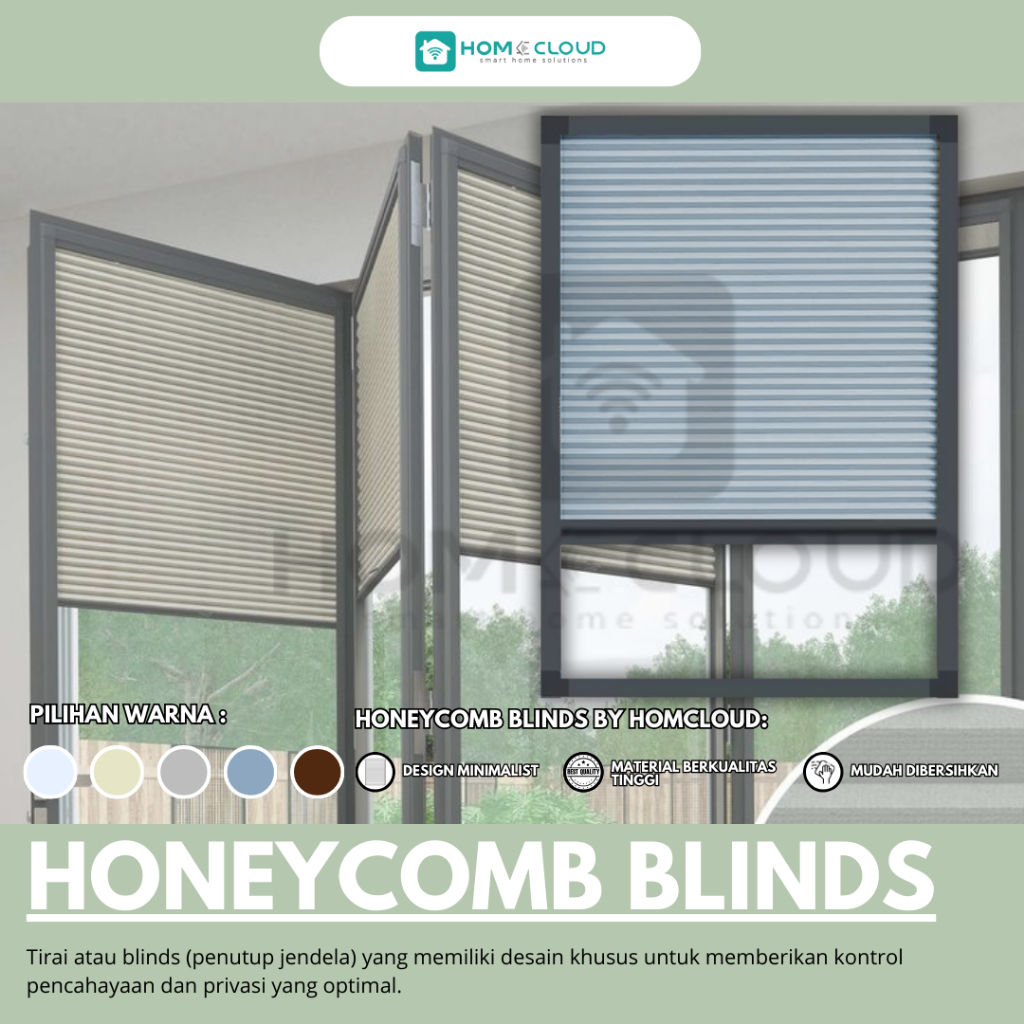 Jual Honeycomb Blind - Tirai Modern - Cocok untuk Rumah & Kantor ...