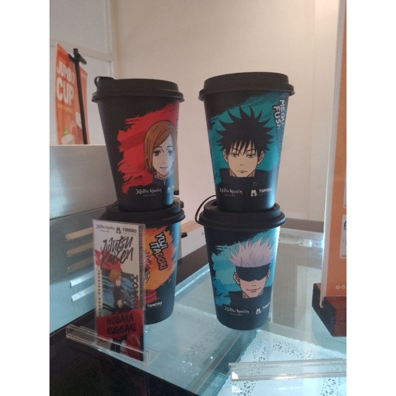 Jual tomoro coffee x Jujutsu Kaisen cup gojo megumi karakter | Shopee ...