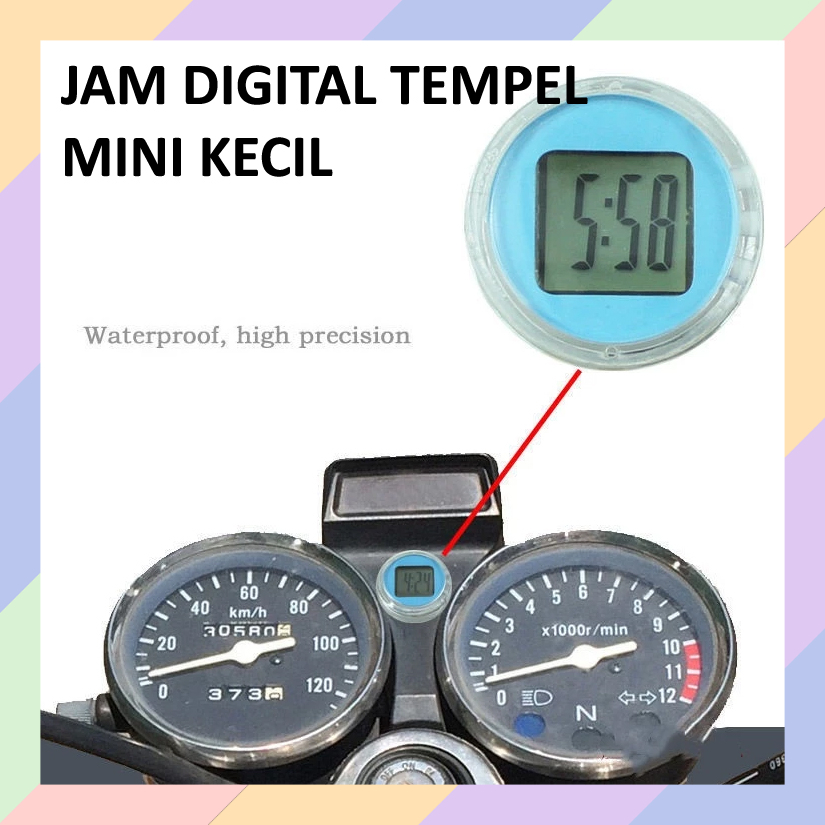 Jual TG51 Jam Digital TEMPEL MINI Dashboard Mobil Motor Sepeda Anti Air ...