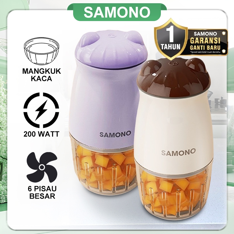 Jual SAMONO Food Chopper Multifungsi 300ml Penghalus Daging dan Bumbu ...