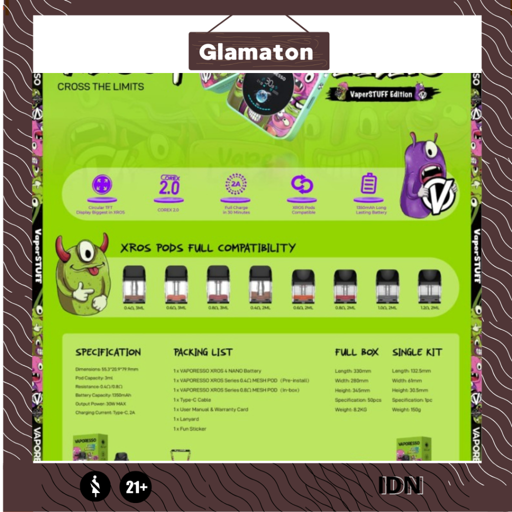 Jual DEVICE POD XROS 4 NANO X VAPERSTUFF AUTHENTIC BY VAPORESSO X ...