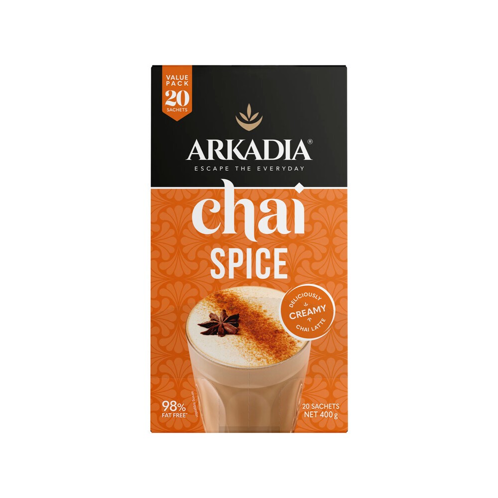 Jual Arkadia Spice Chai Tea Sachets 20 pack | 400g Australia | Shopee ...