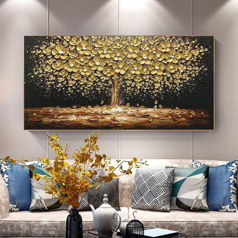 Jual lukisan bunga design tekstur timbul original handmade art painting ...