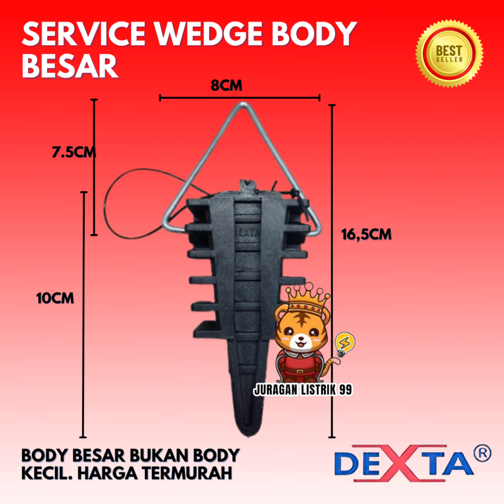 Jual SERVICE WEDGE CLAMP BODY BESAR DEXTA TARIKAN KABEL PLN | Shopee ...