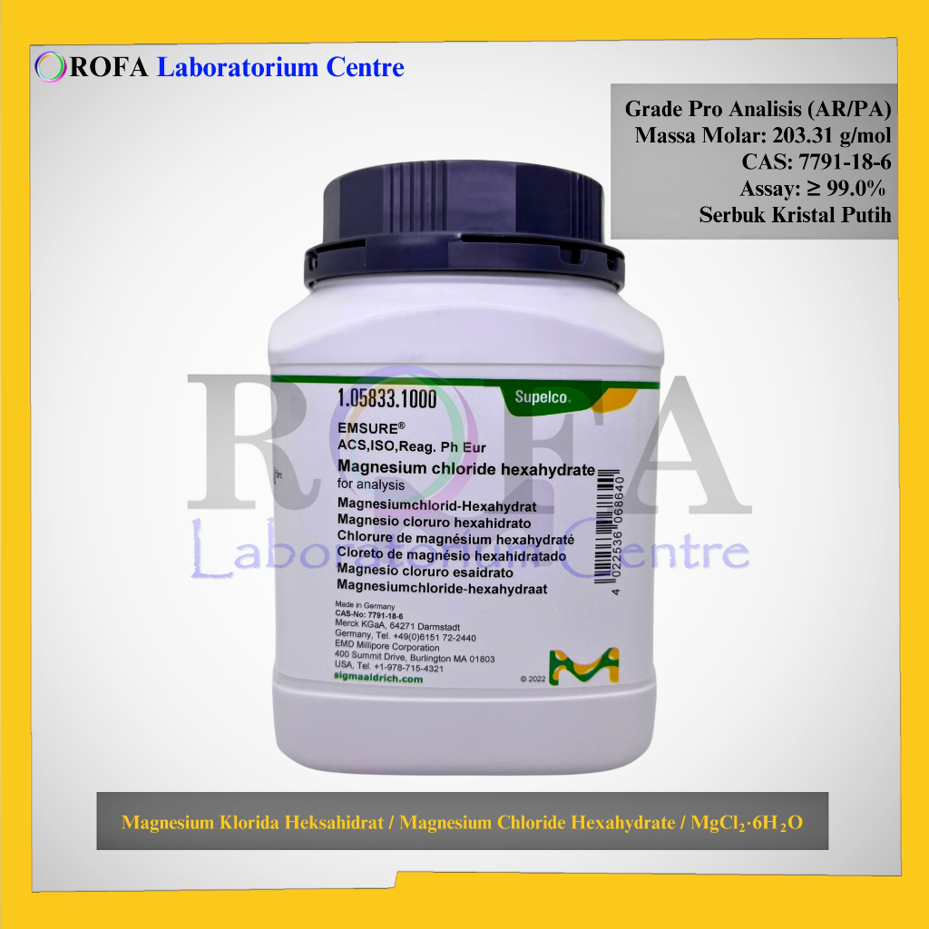 Jual Magnesium Klorida Heksahidrat / Magnesium Chloride Hexahydrate ...