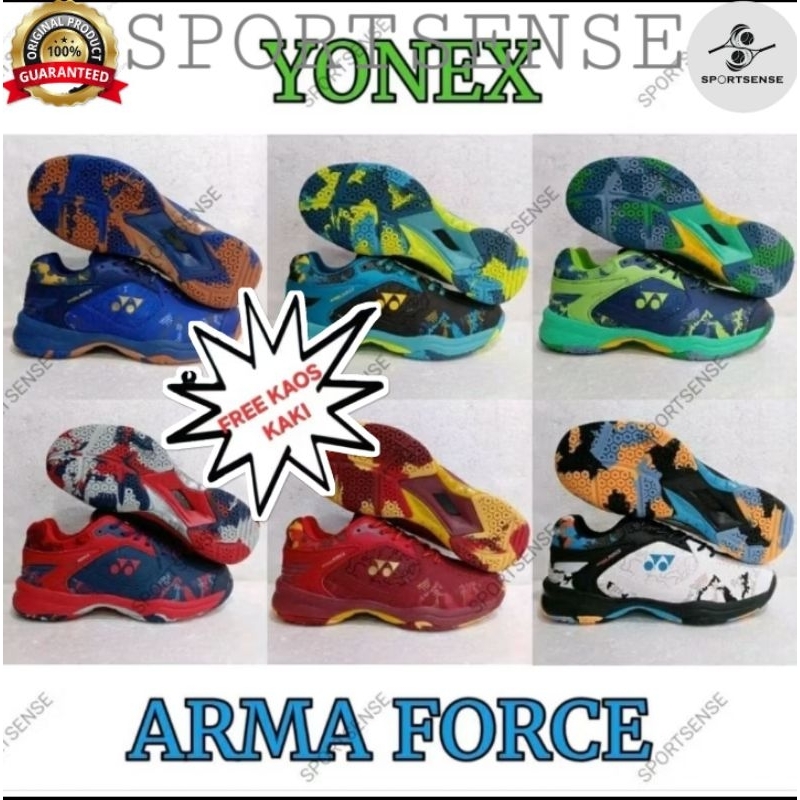 Jual Sepatu Bulutangkis Badminton Yonex Arma Force Original Bonus Kaos Kaki | Shopee Indonesia
