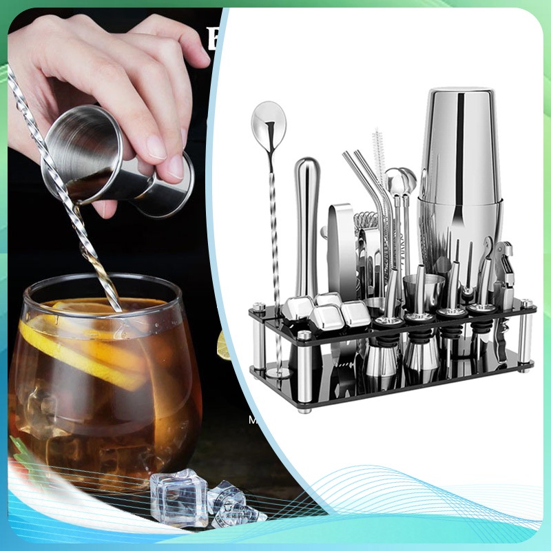 Jual Paket Lengkap Alat Bartender Set Peralatan Bartender Shaker Set ...