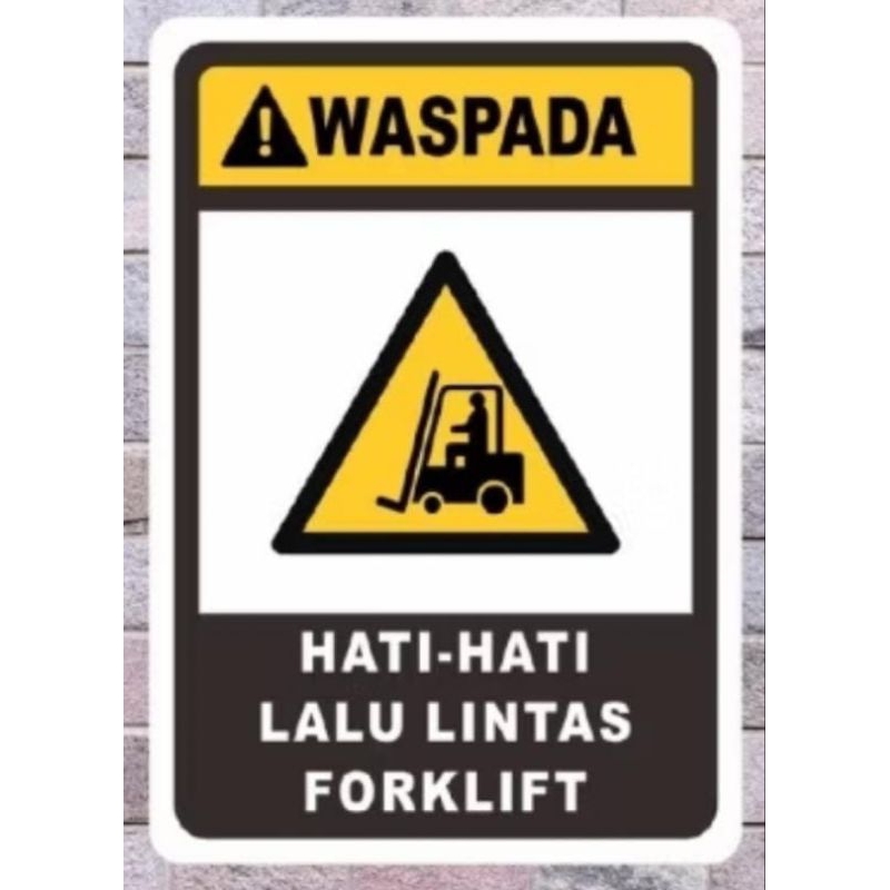 Jual rambu lalu lintas forklift 15x20 cm | Shopee Indonesia