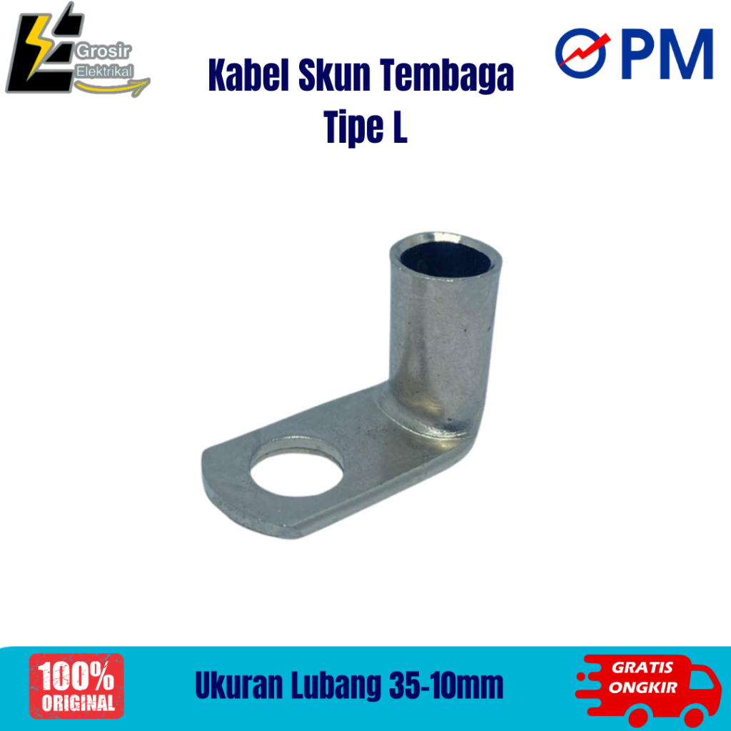 Jual CABLE LUG / KABEL SKUN TIPE L 35-10MM PM | Shopee Indonesia