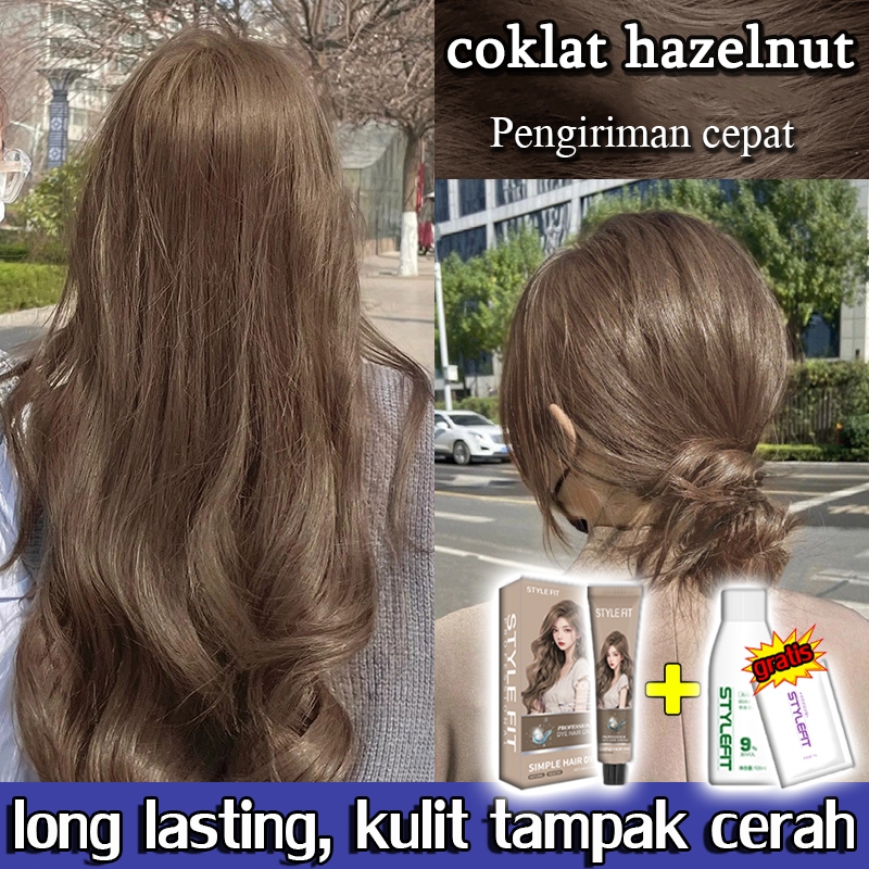 Jual Cat Rambut Coklat Hazelnut 210ml - Tanpa Bleach, Bahan Herbal ...