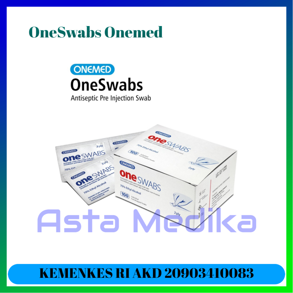 Jual Alcohol Swab Onemed / One Swabs OneMed / Kapas Alkohol 2ply One ...
