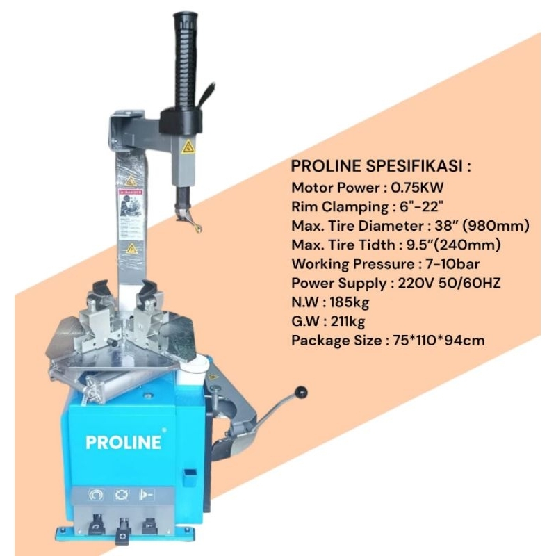 Jual Tyre changer Proline Motor, alat buka ban ring 6 sampai 22 inch ...