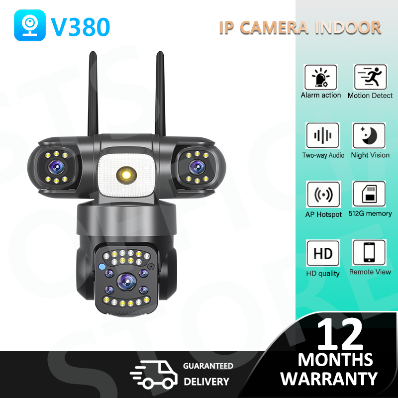 Jual V380 Pro Camera Waterproof Outdoor Three Lens HD 1080P Connect To ...