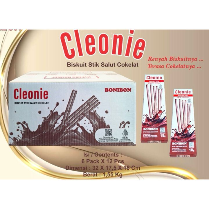 Jual Bonibon Cleonie Biskuit Stik Salut Cokelat | Shopee Indonesia
