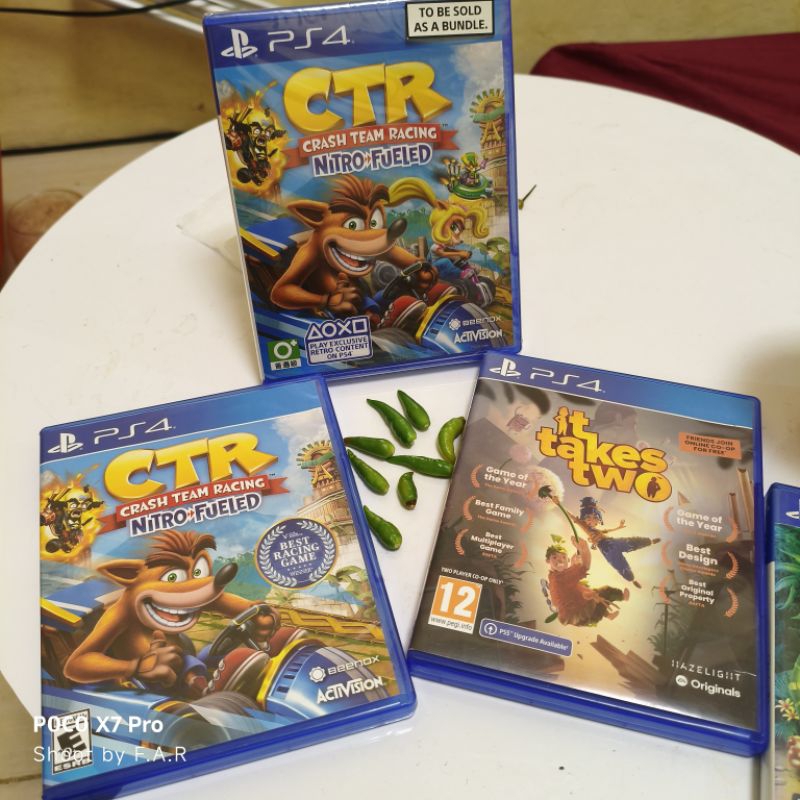 Jual Bd PS4 PS5 CTR It Takes Two CRT Nitro Fueled Crash N Sane Trilogy ...