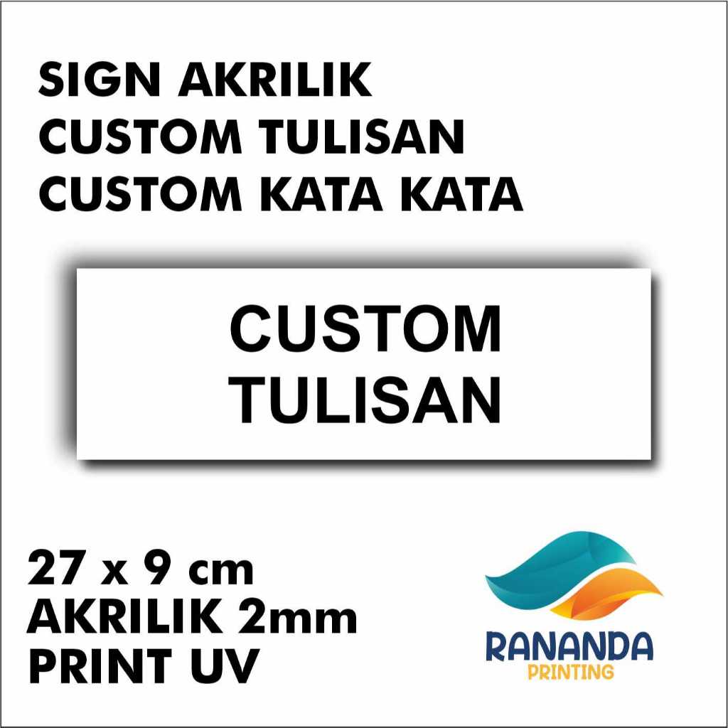 Jual Akrilik sign | custom tulisan | 27x9 | Shopee Indonesia