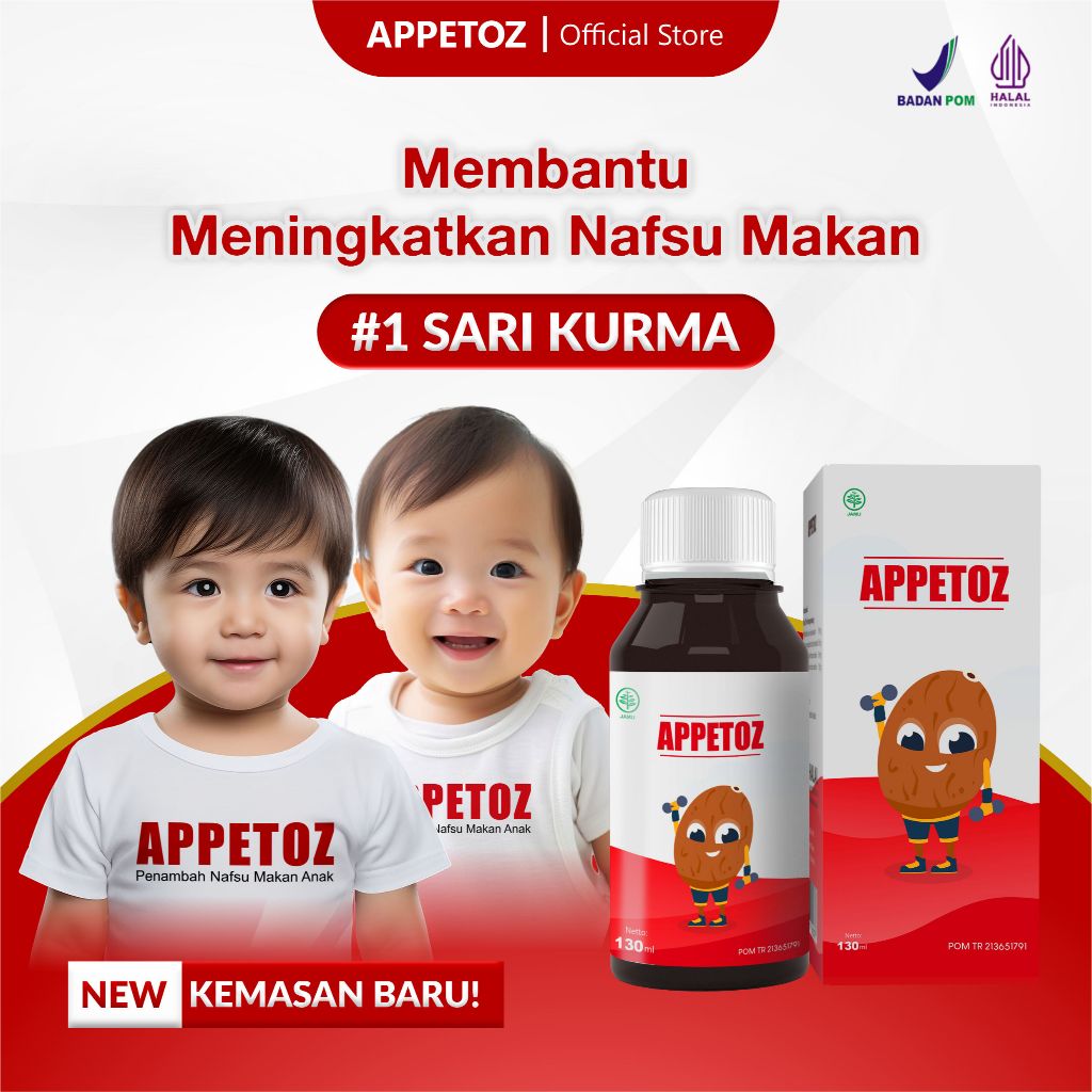Jual Appetoz Sari Kurma Anak - Meningkatkan Nafsu Makan Anak - BPOM ...