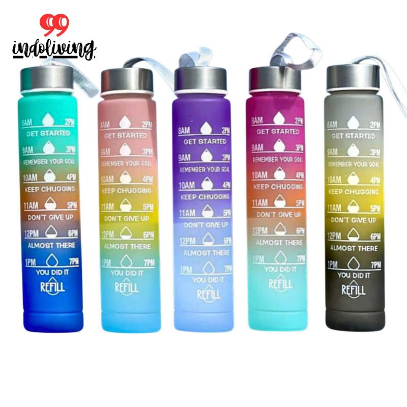 Jual Botol Minum Gradasi Penanda Waktu 300ml | Shopee Indonesia