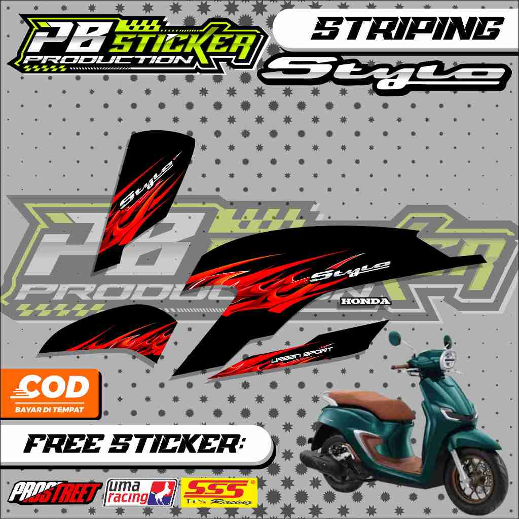 Jual STRIPING VARIASI HONDA STYLO 160 / STIKER LIST HONDA STYLO 160 API ...