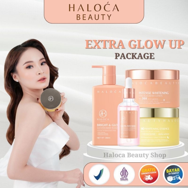 Jual [NEW FORMULA] HALOCA BEAUTY EXTRA GLOW UP Infused Gluta Skin Tone ...
