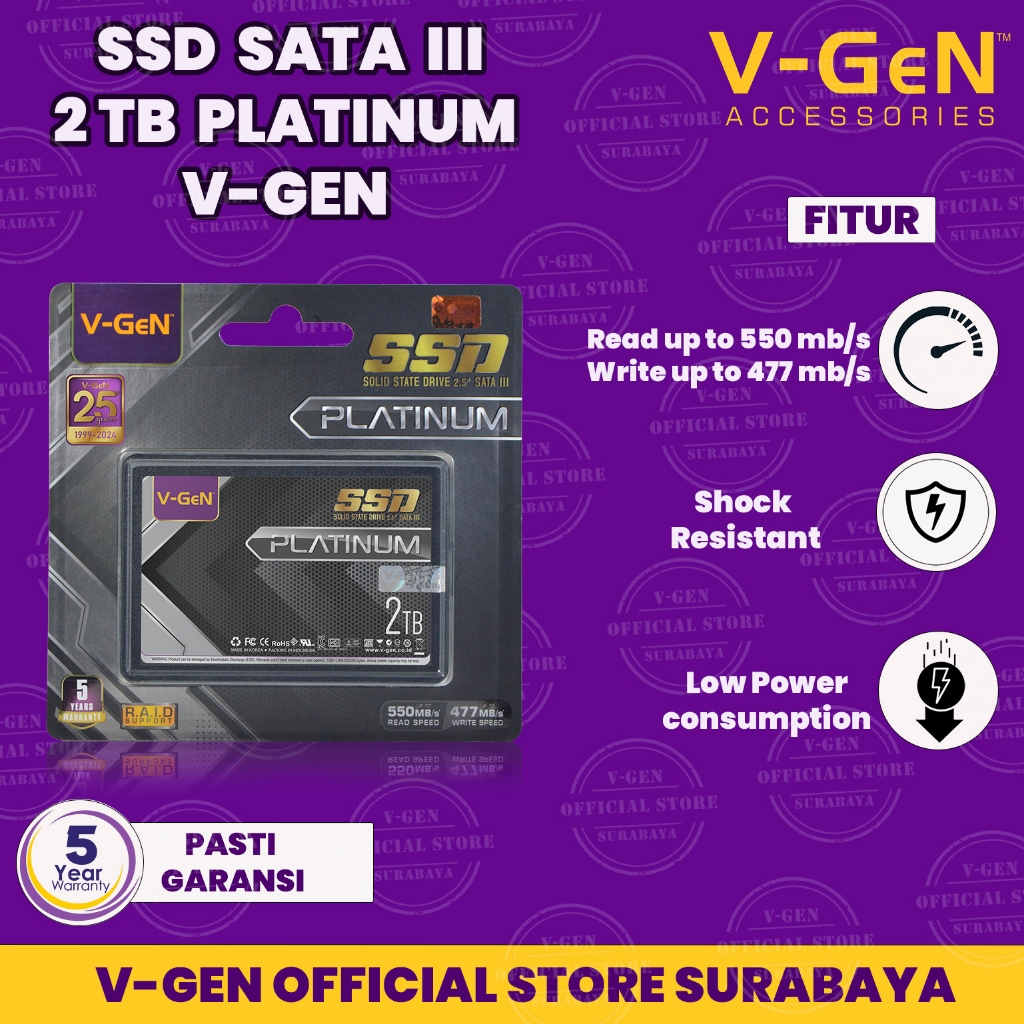 Jual SSD Solid State Drive V-GeN 2TB SATA 3 SSD SATA III VGEN | Shopee ...