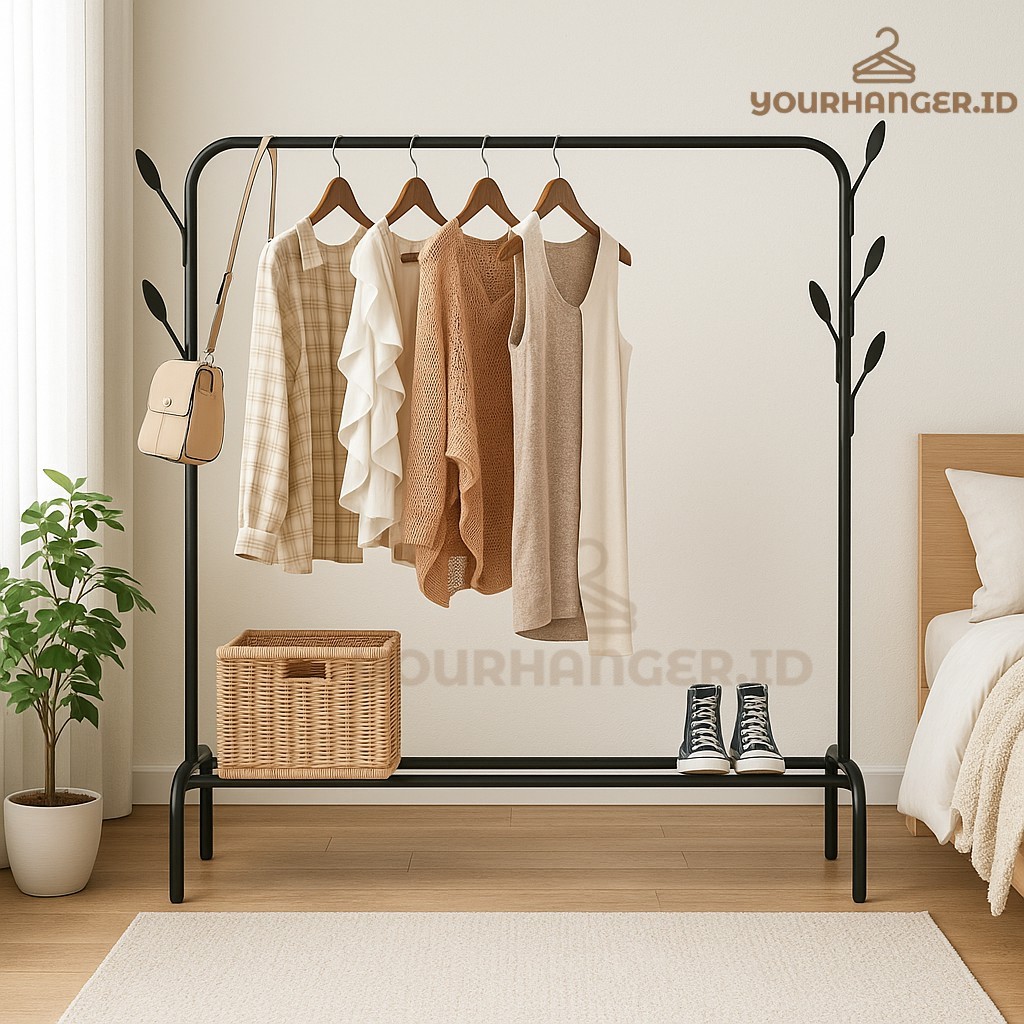 Jual Stand Hanger Single Minimalis Desain Korea Stand Hanger Pakaian ...