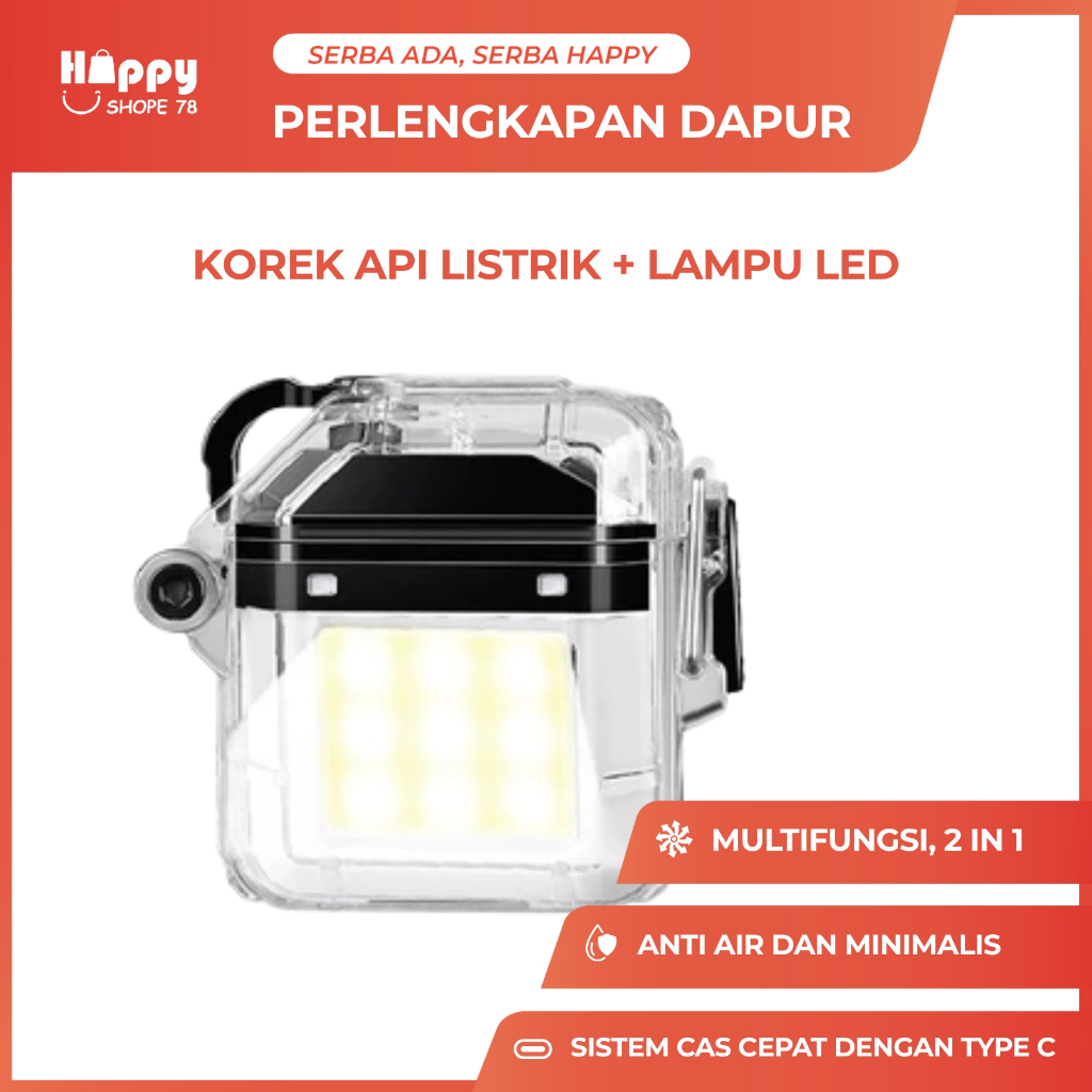 Jual Korek Api Bara Elektrik USB Senter LED Mini Tahan Air Macis ...