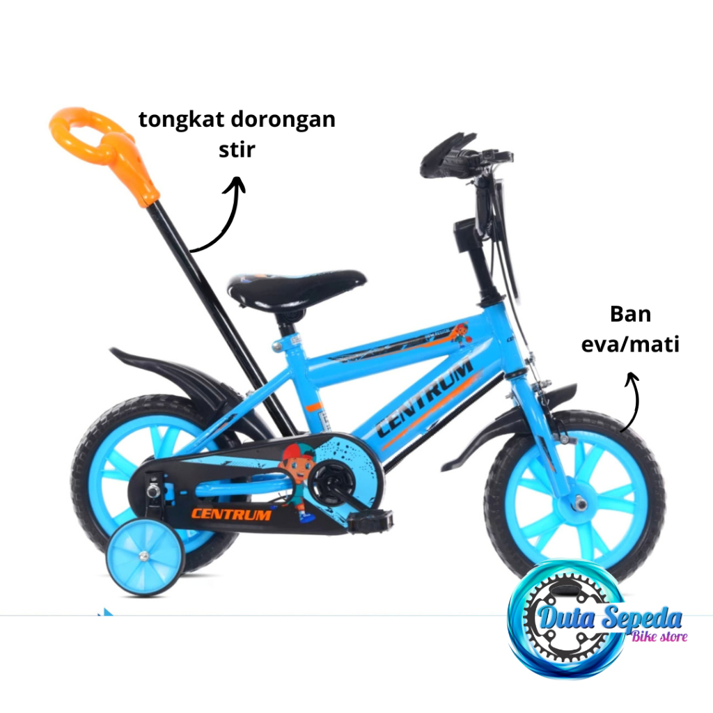 Jual Sepeda anak laki ukuran 12 inch usia 2 - 4 tahun dorongan dan ...