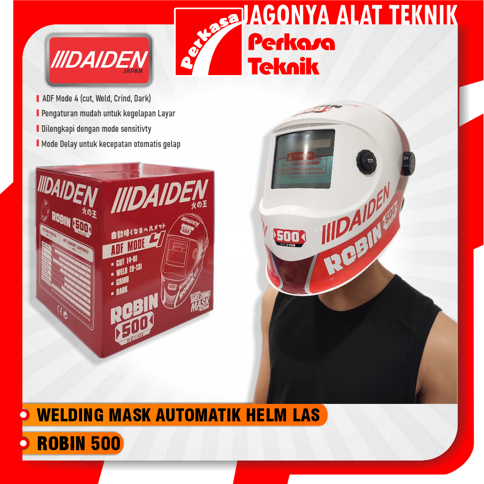 Jual DAIDEN ROBIN 500 Topeng Las Helm Las Kedok Las Auto-Darkening ...