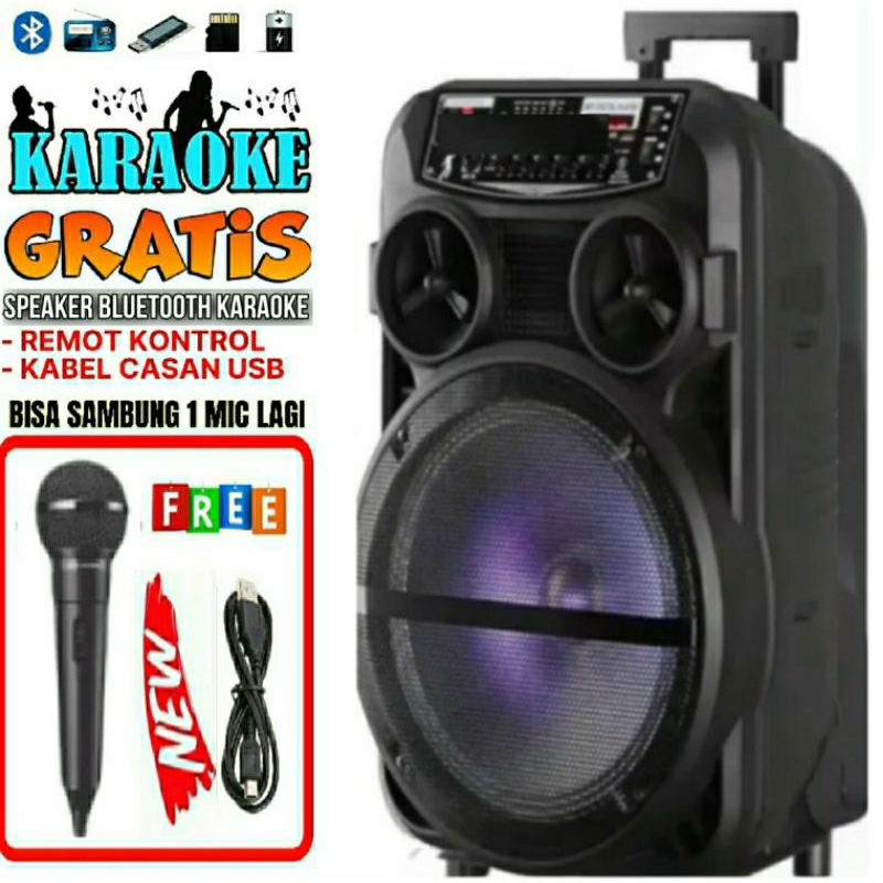 Jual Speaker Karaoke 3381 Gratis Mic Karoke SQ-338 Free Mic Karoke ...
