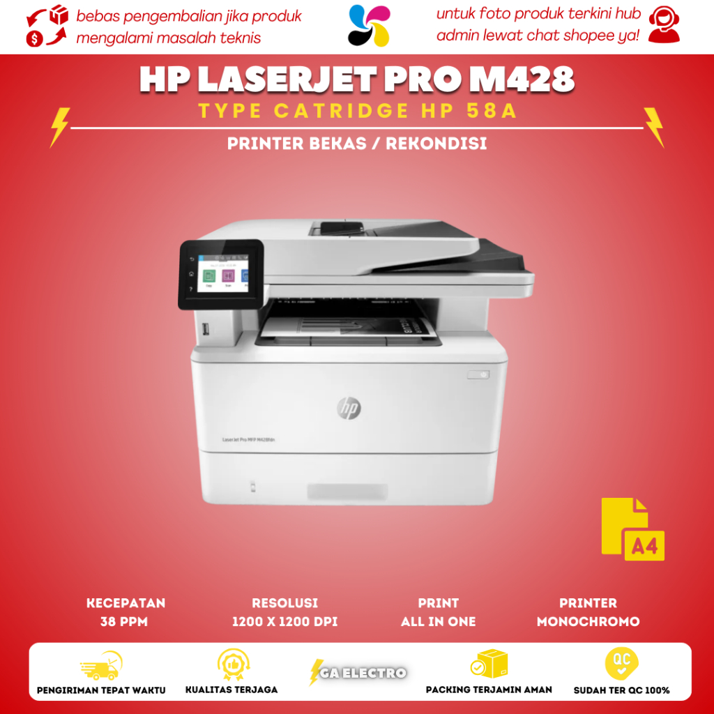 Jual Printer Hp LaserJet Pro MFP M428 FDW - WiFi PSC LaserJet Hp M428-fdw | Shopee Indonesia