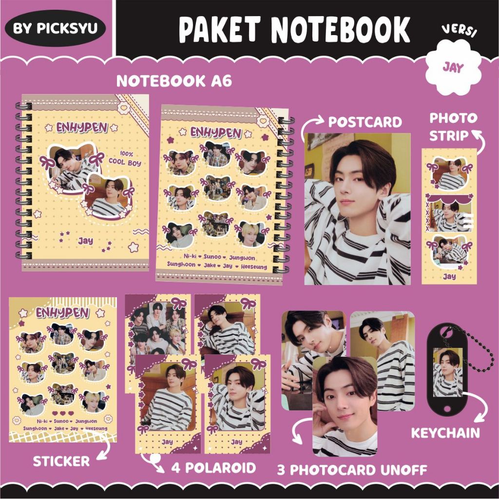 Jual PAKET RINGNOTE ENHYPEN ROCK EN ROLL / PAKET NOTEBOOK ENHYPEN II ...