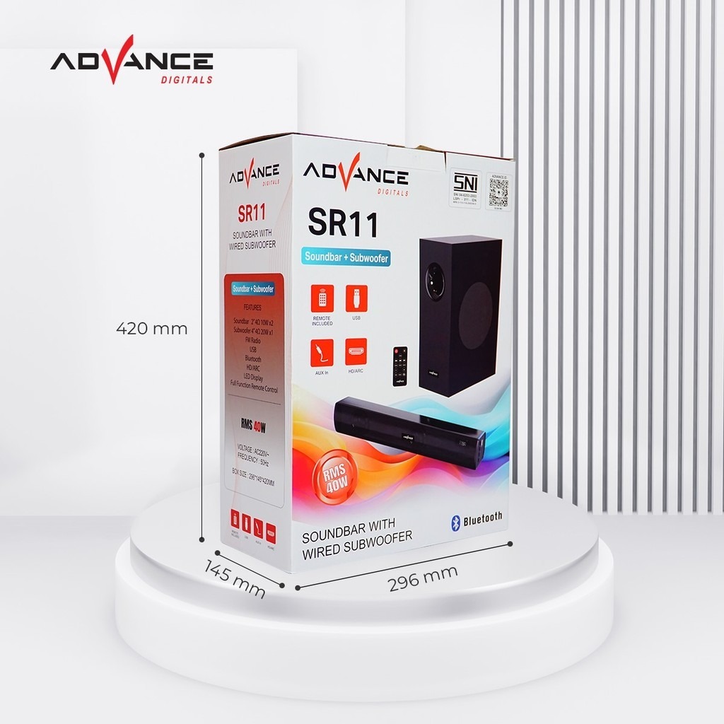 Jual Advance SR11 Soundbar dan Subwoofer dengan Bluetooth Speaker Multimedia Garansi Resmi 1 ...