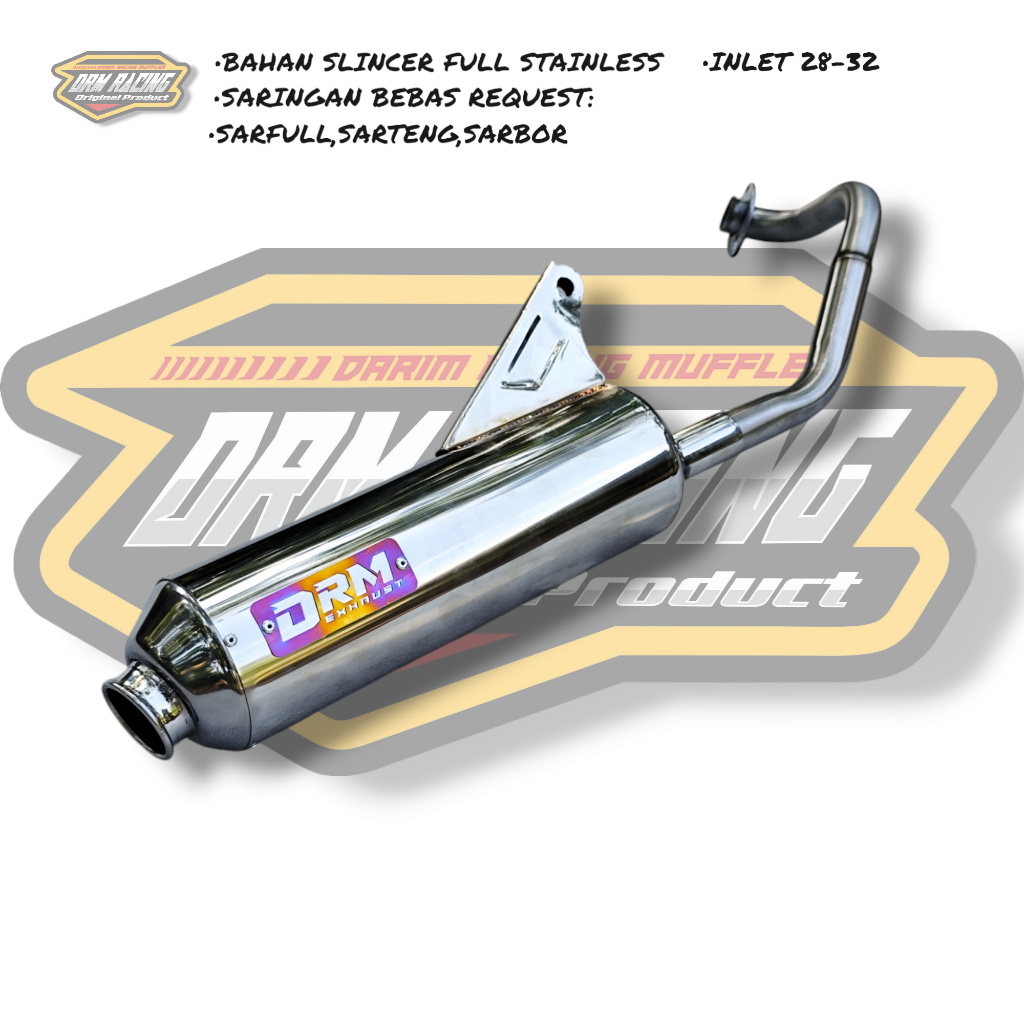 Jual KNALPOT STANDAR RACING TYPE LUSTER V3 DRM EXHAUST VARIO 125/150 ...