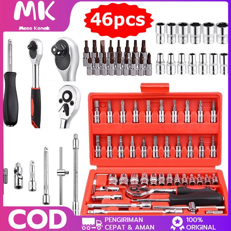 Jual Kunci Sok Set 46 Pcs,Kunci Set Lengkap,Tool Kit Set,Kunci sok,Kunci Sok Full Set,Kunci Sok ...