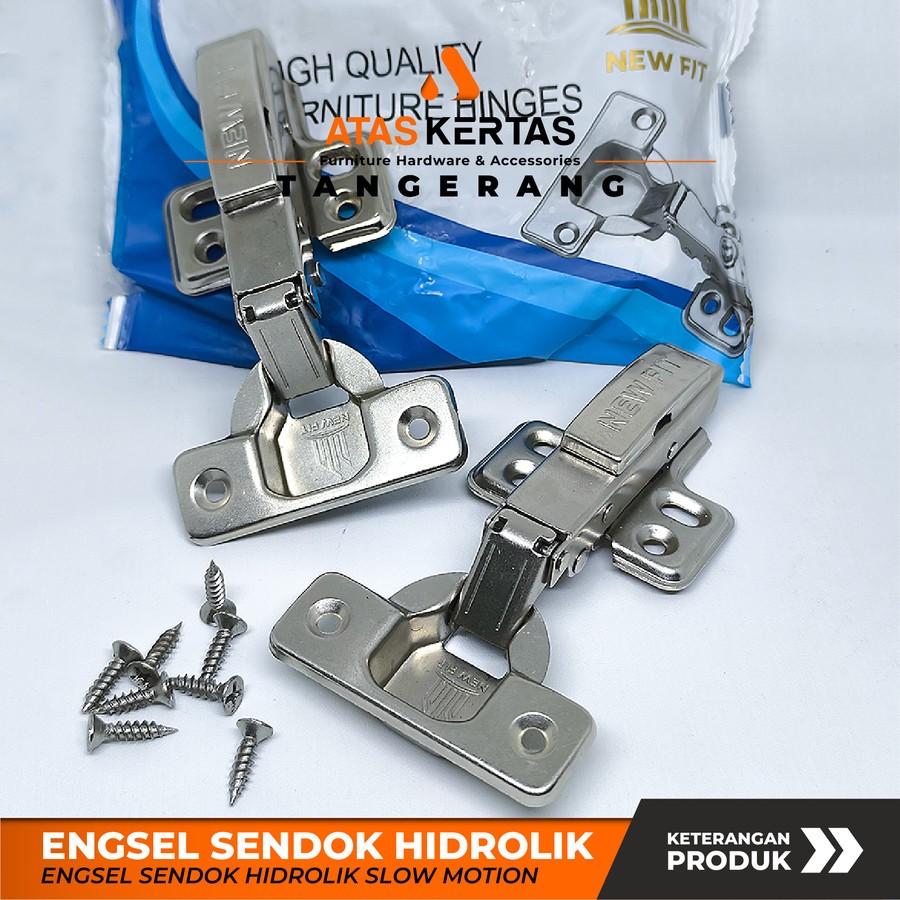 Jual newfit - engsel sendok slowmotion - engsel lemari kabinet kitchen set soft close | Shopee ...
