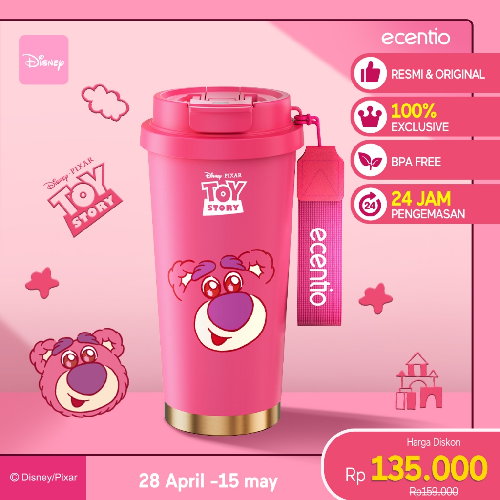 Jual 【ORI】ecentio X Toy story tumbler minum Disney lotso & stitch ...