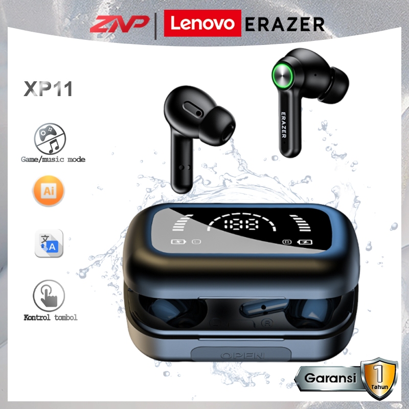 Jual ZNP X Lenovo ERAZER XP11 Headset Bluetooth 5.4 LED Powerbank Bass ...