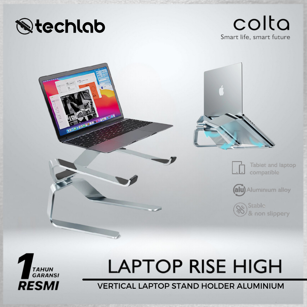 Jual Colta Aluminium Laptop Rise High Stand Holder Bracket Premium ...