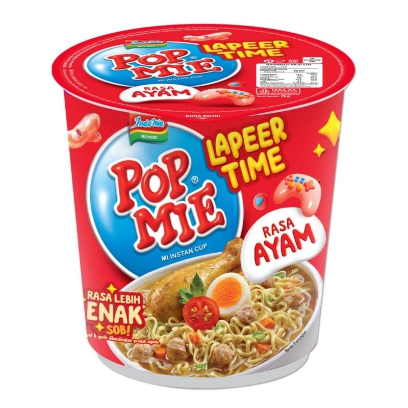 Jual Pop Mie Lapeer Time Mi Instan Cup Rasa Ayam isi 75 gram | Shopee ...